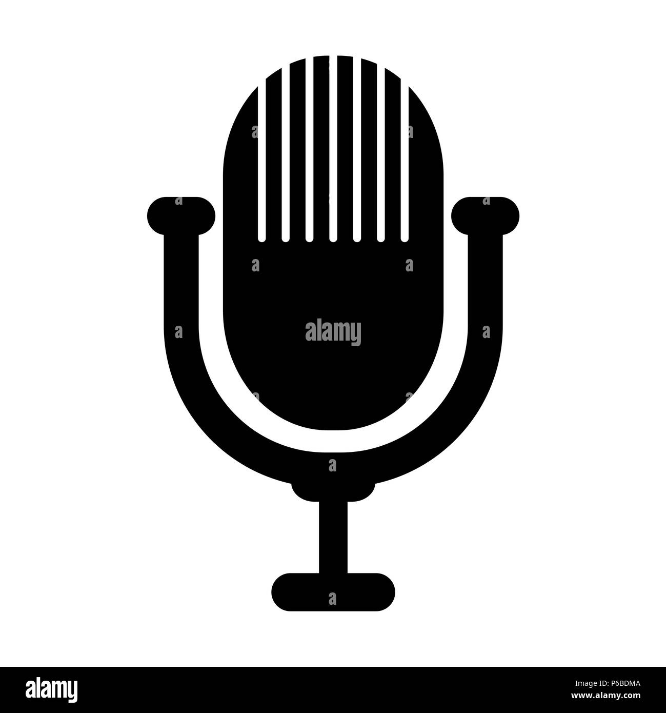 Simple studio microphone on Stock Vector Images - Alamy