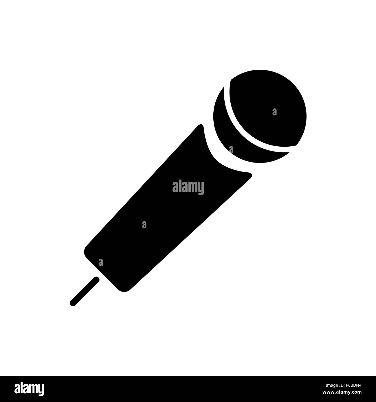 Simple studio microphone on Stock Vector Images - Alamy