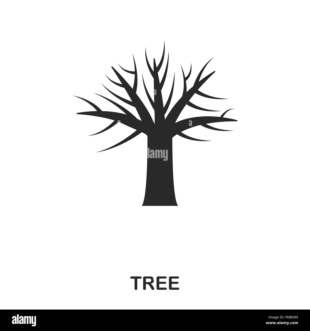 Tree icon. Line style icon design. UI. Illustration of tree icon ...