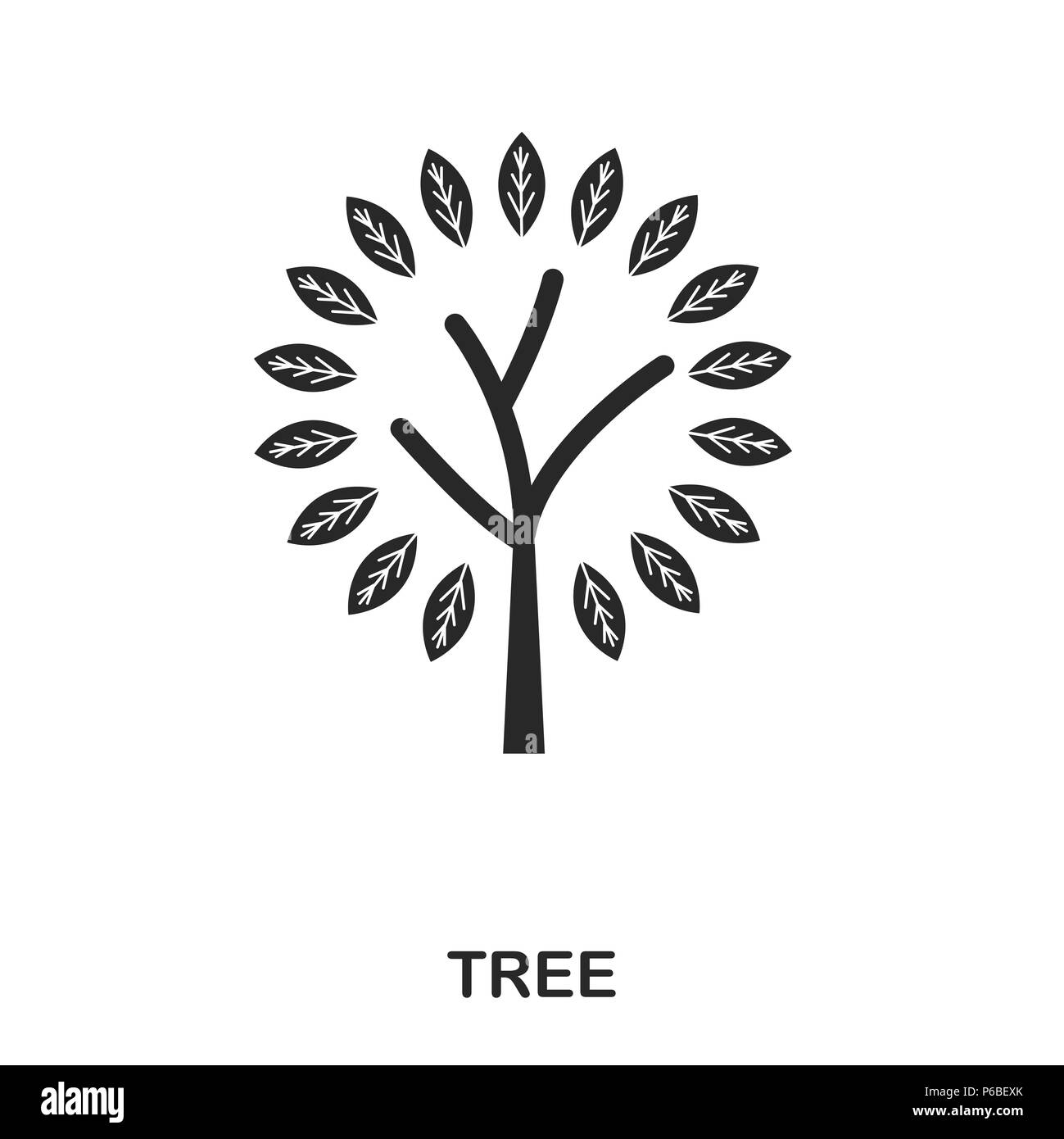 Tree icon. Line style icon design. UI. Illustration of tree icon ...
