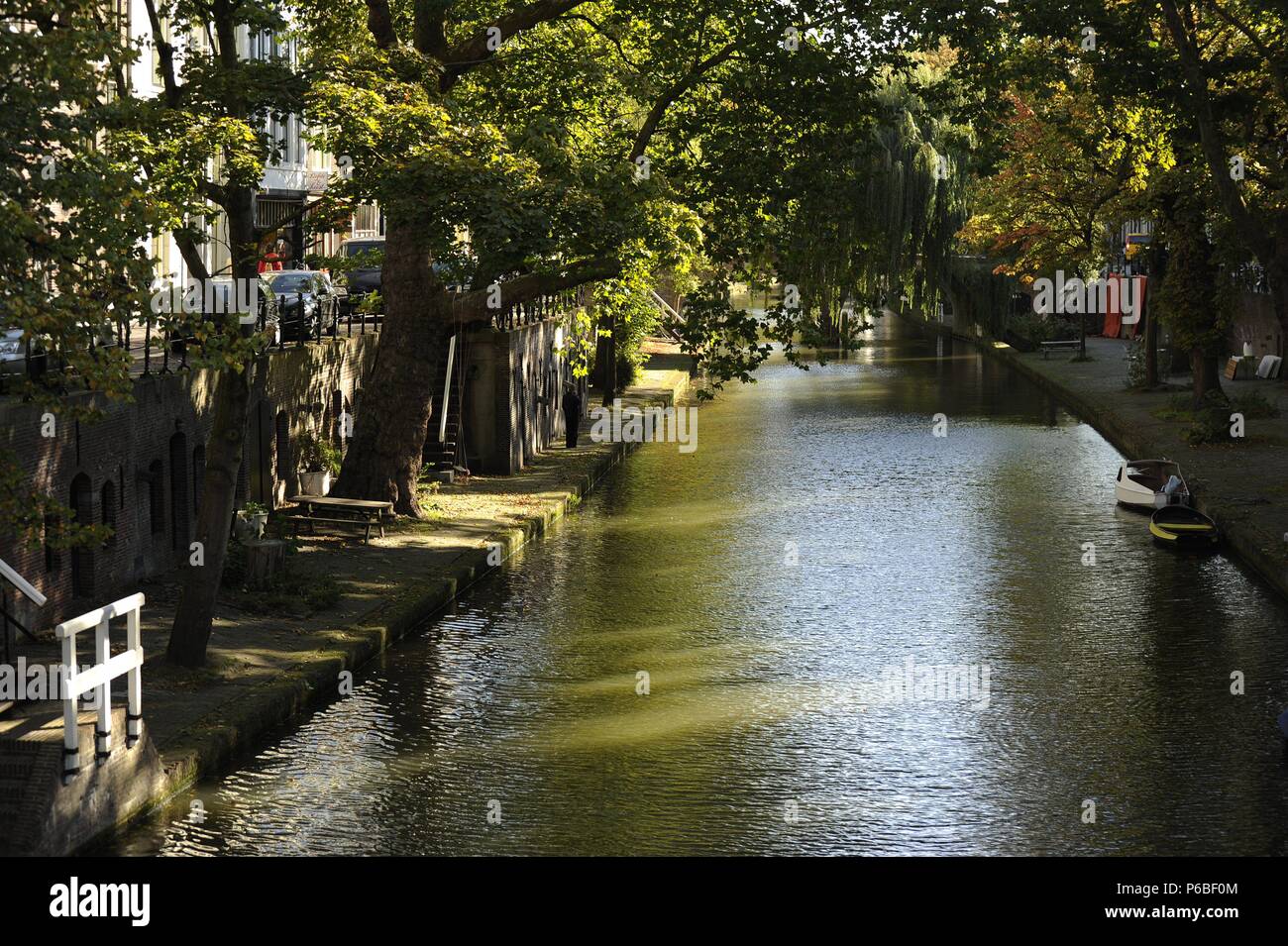 Netherlands. Utrecht. Canal. Old town. Autumn Stock Photo - Alamy