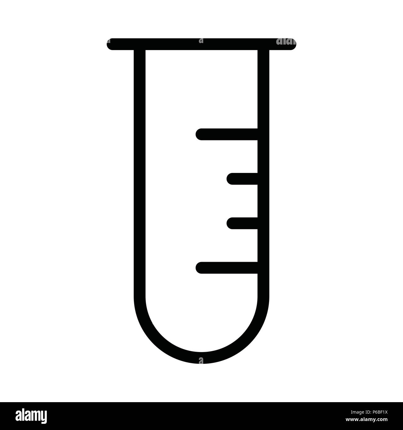 laboratory test tube with outline style vector illustration Stock ...