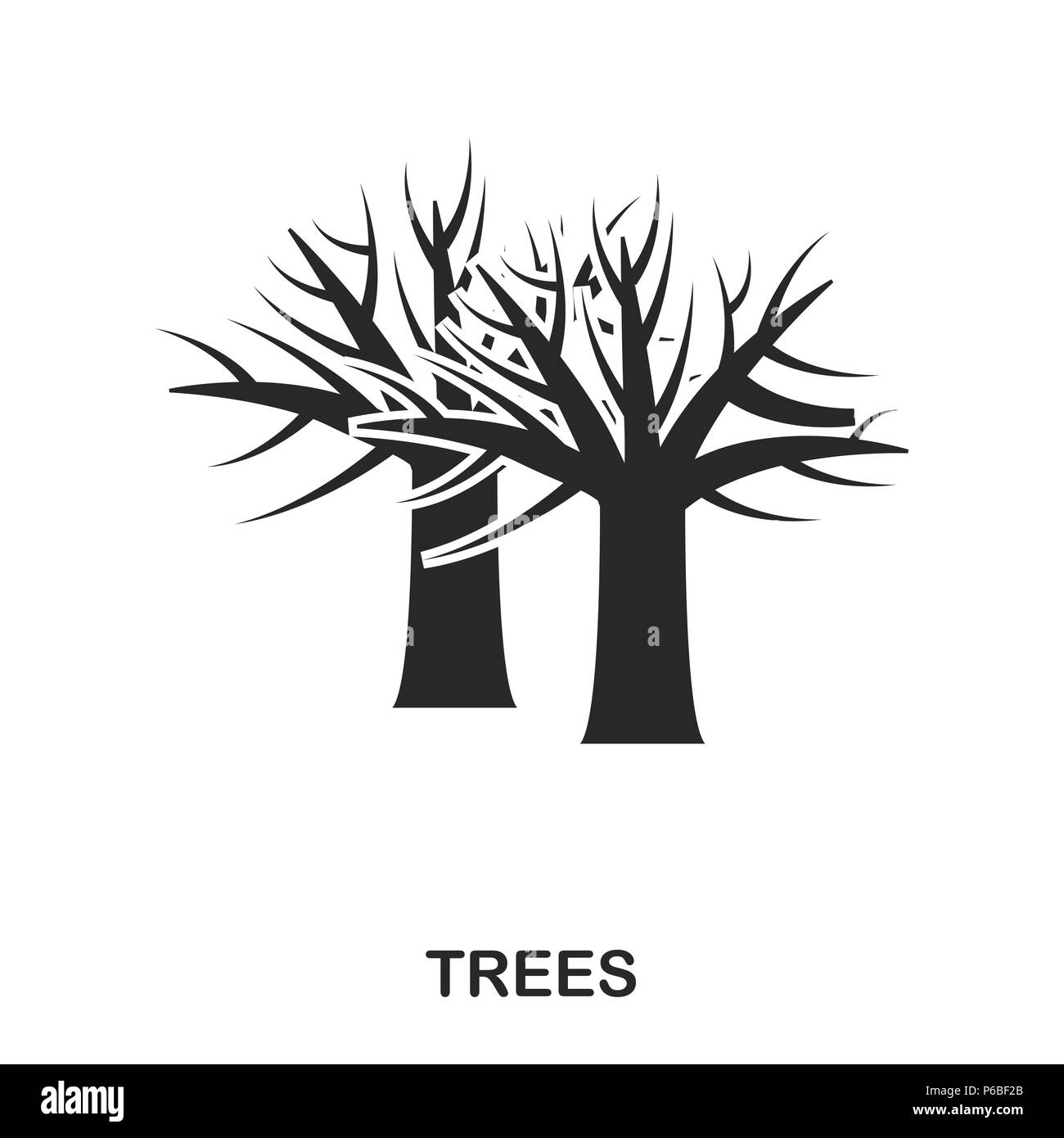 Tree icon. Line style icon design. UI. Illustration of tree icon ...