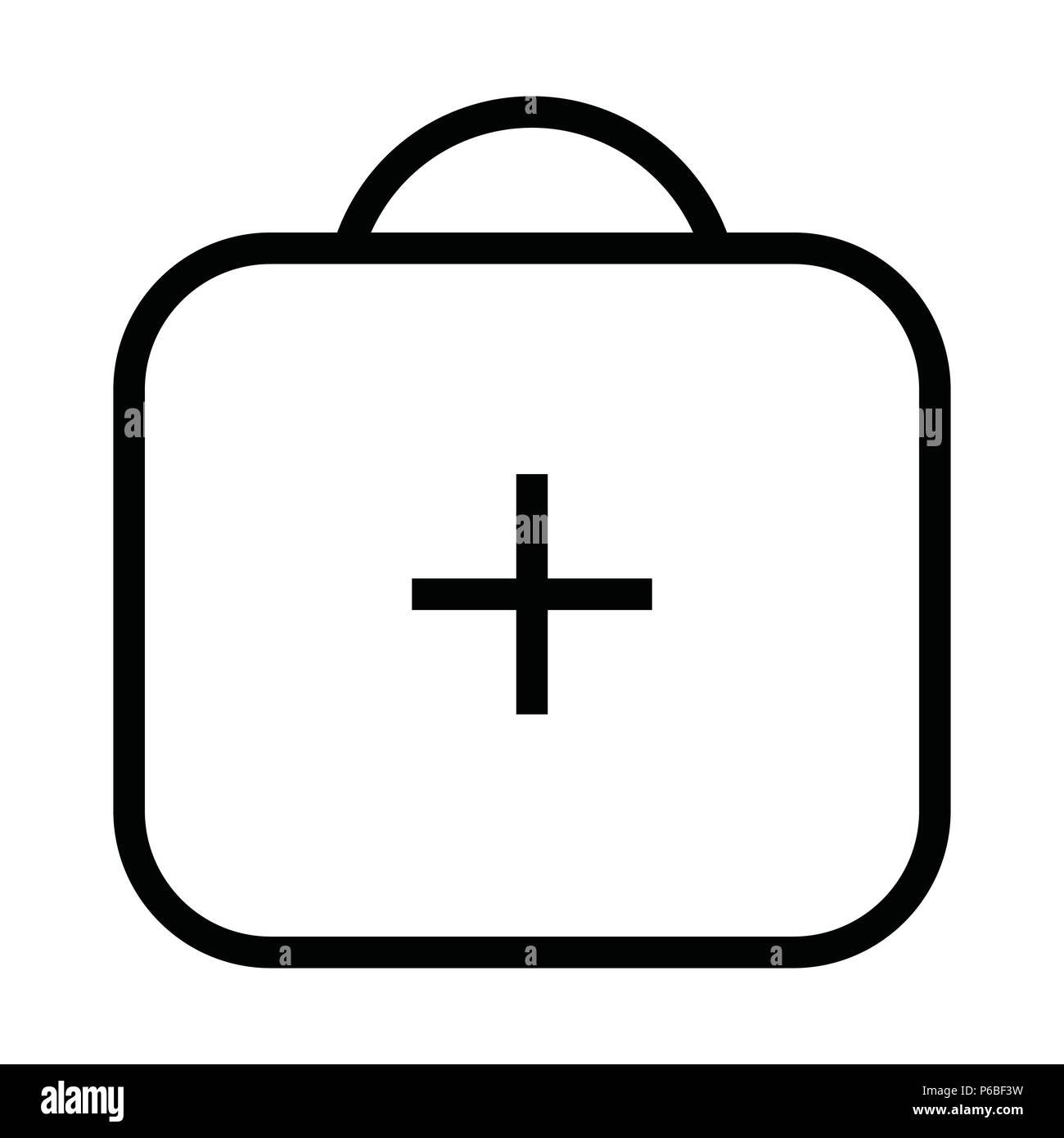 medical briefcase health icon with outline style vector illustration ...