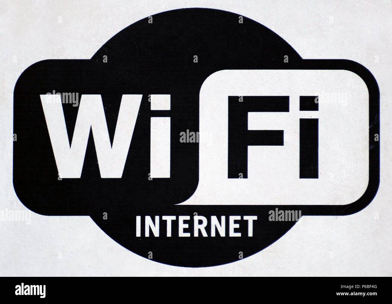The Wi-Fi logo used by the Wi-Fi Alliance. Old logo Stock Photo - Alamy
