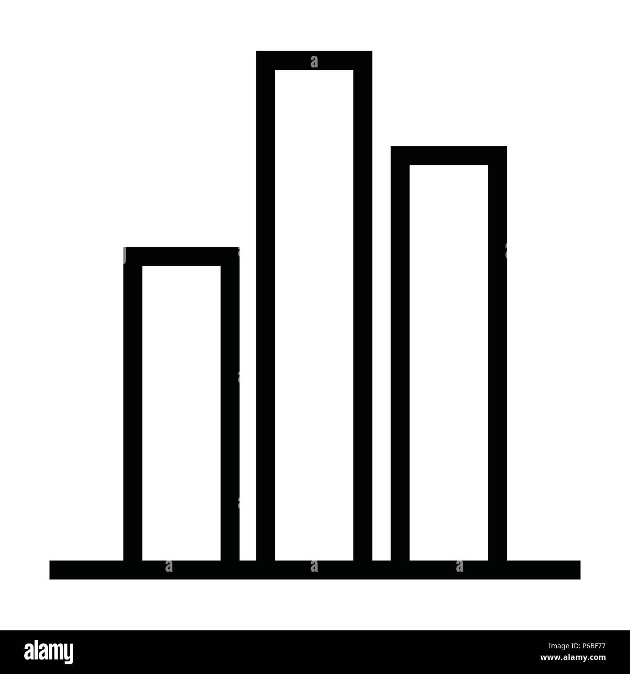 graph icon with outline style vector illustration Stock Vector Image ...