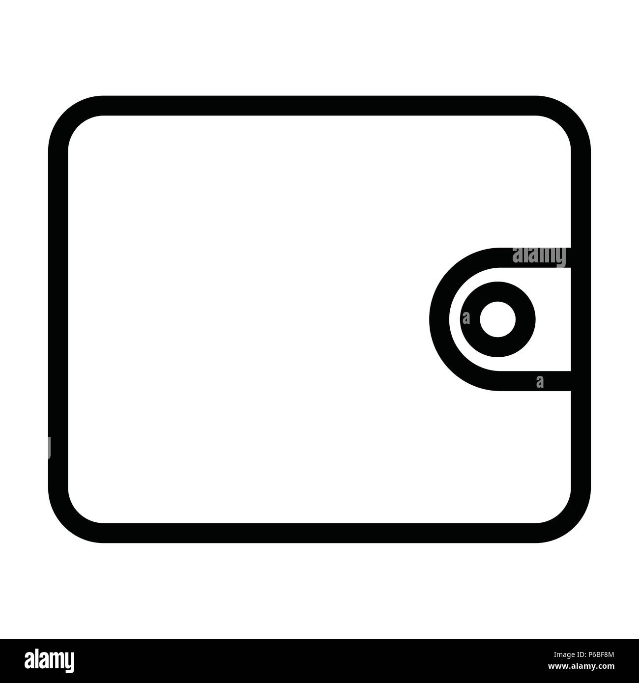 wallet icon with outline style vector illustration Stock Vector Image ...