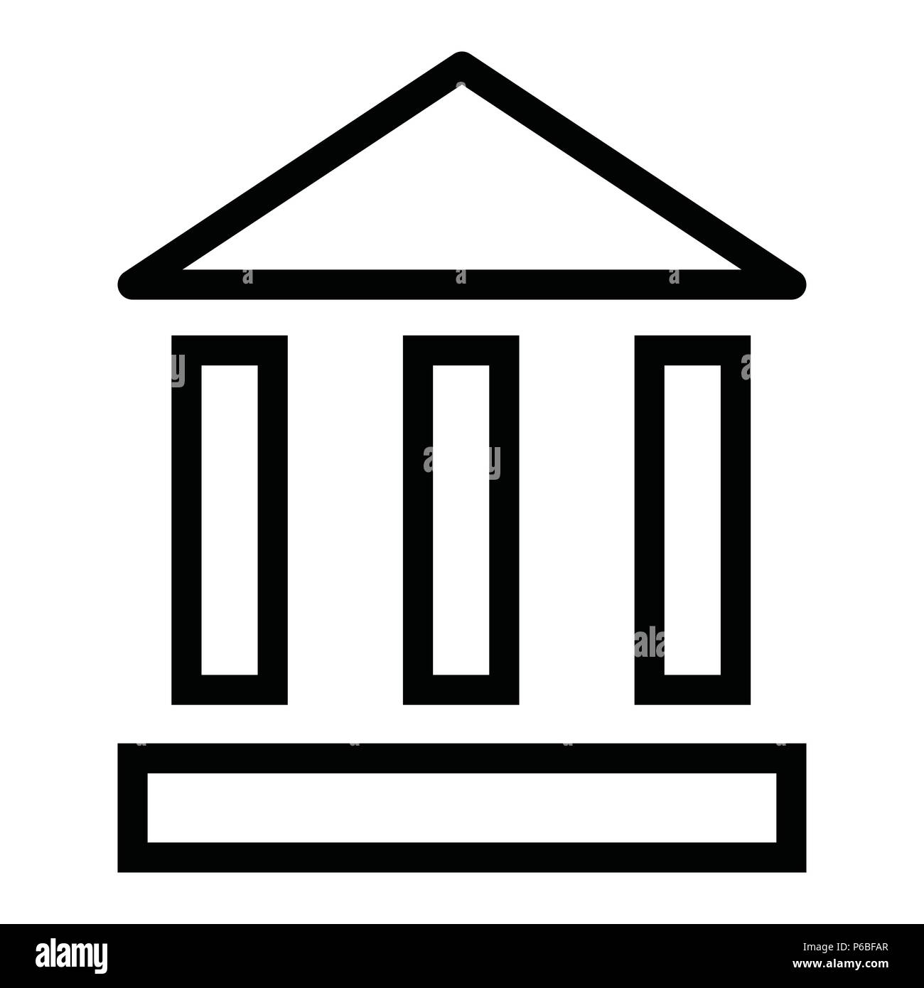 Architectural courthouse icon outline Stock Vector Images - Alamy