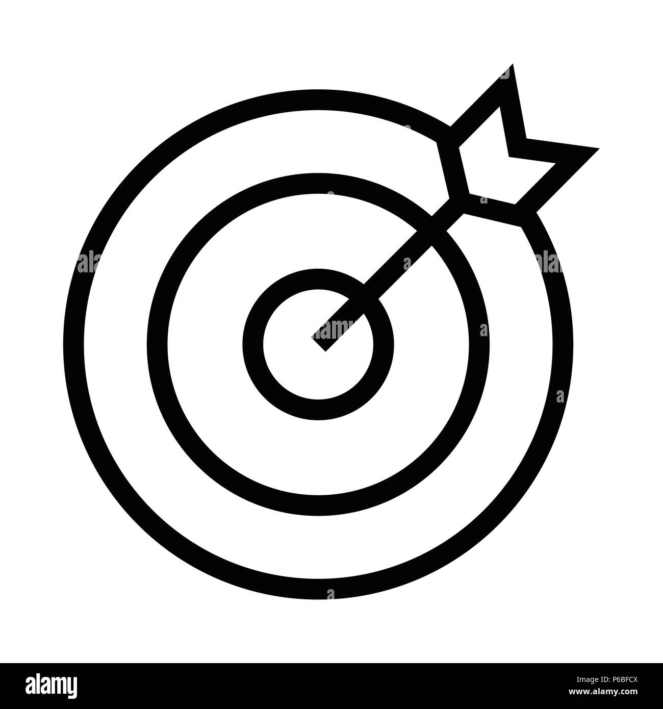 goals icon with outline style vector illustration Stock Vector Image ...