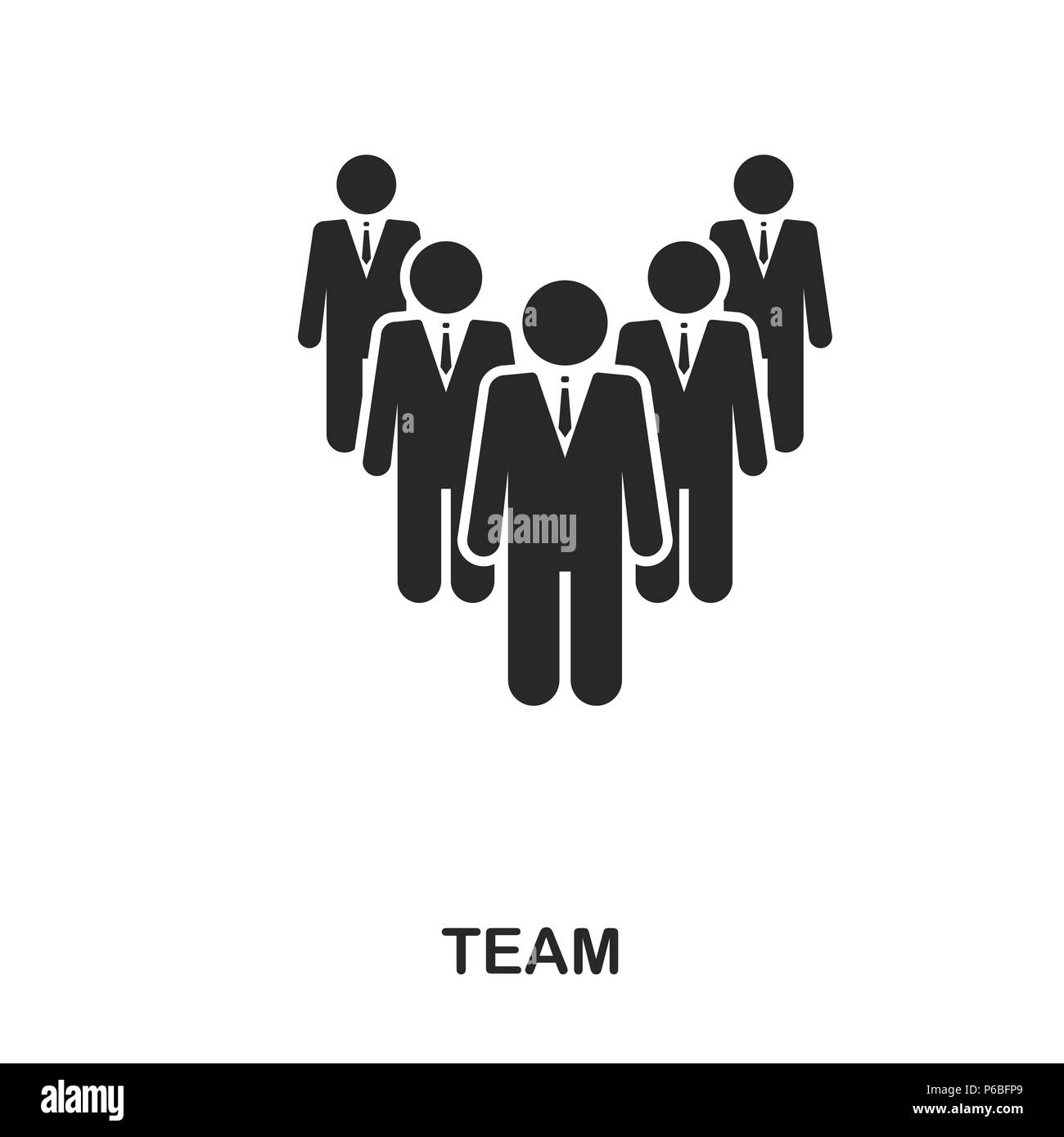 Team icon. Line style icon design. UI. Illustration of team icon ...