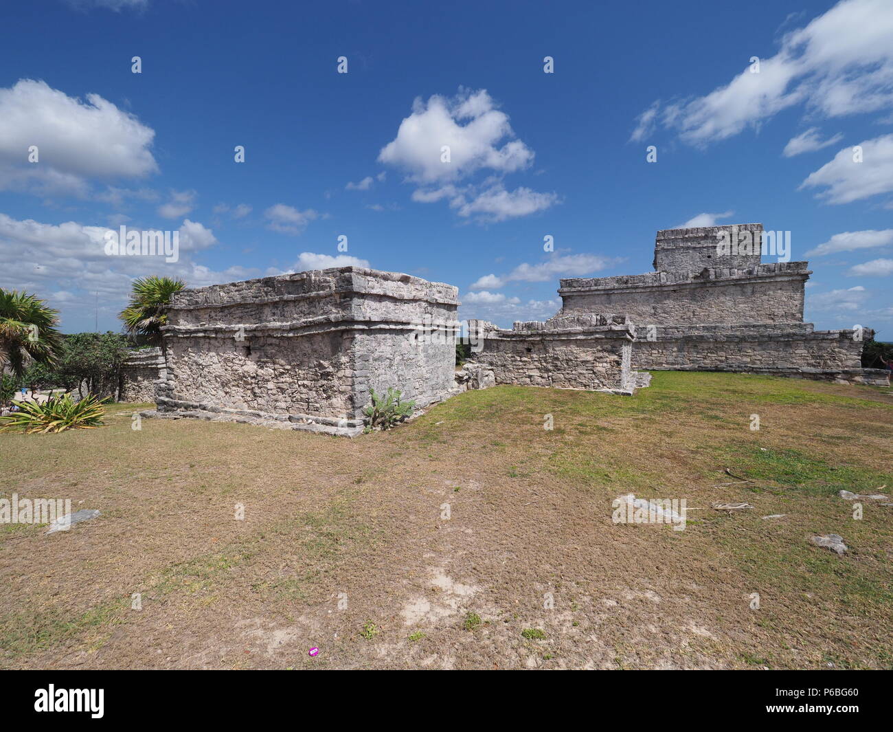 Impressive ruins of mayan temple god of winds in mexican city of Tulum ...