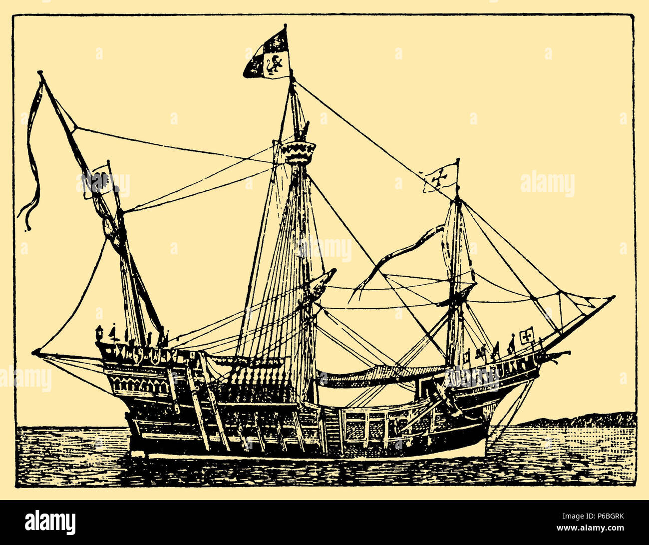 Caravelle of Christopher Columbus, 1910 Stock Photo - Alamy