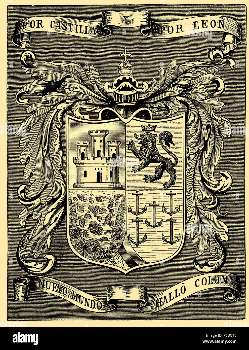 Coat arms christopher columbus christopher hi-res stock photography and ...