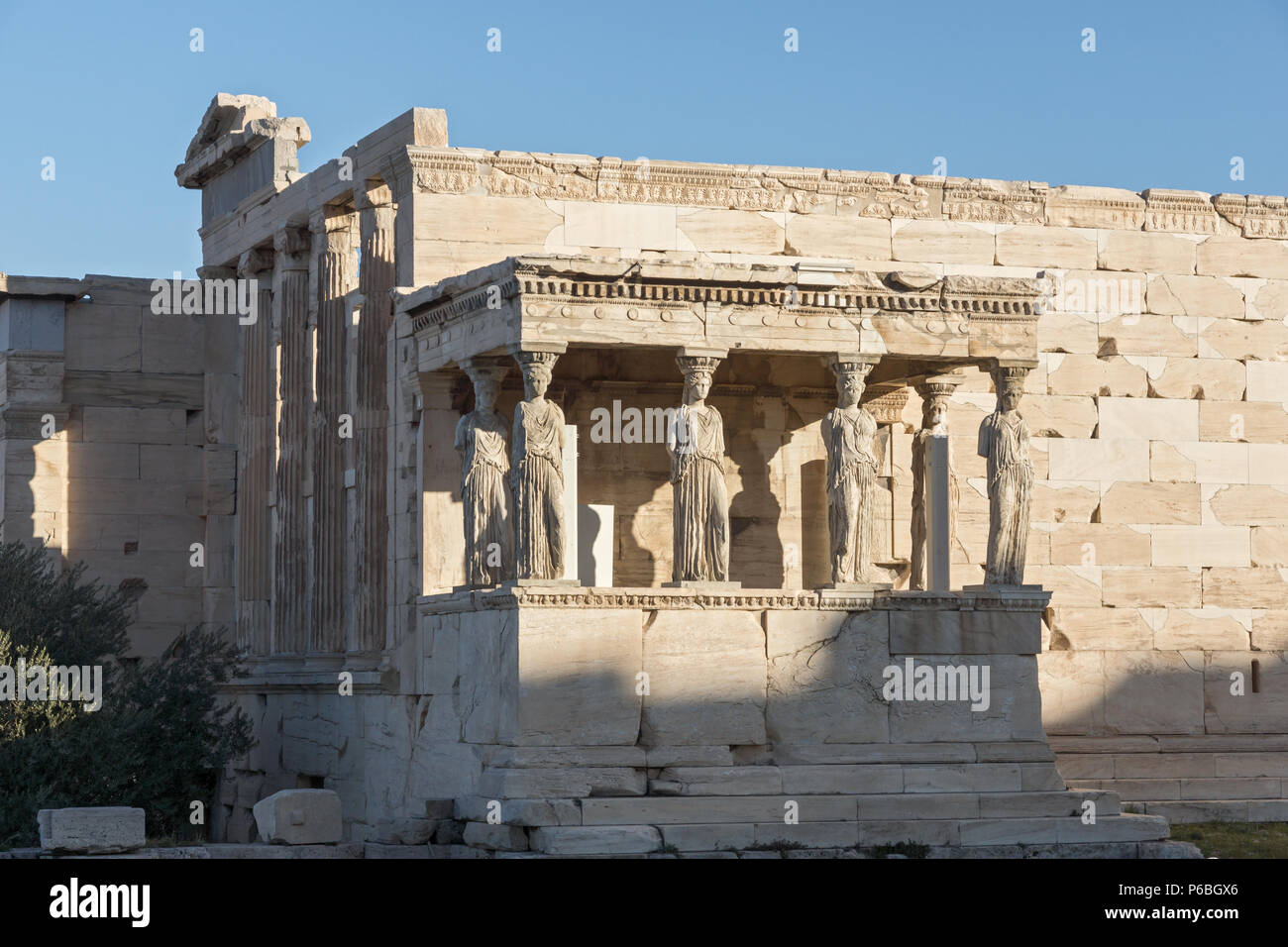 The Porch of the Caryatids in The Erechtheion an ancient Greek temple ...