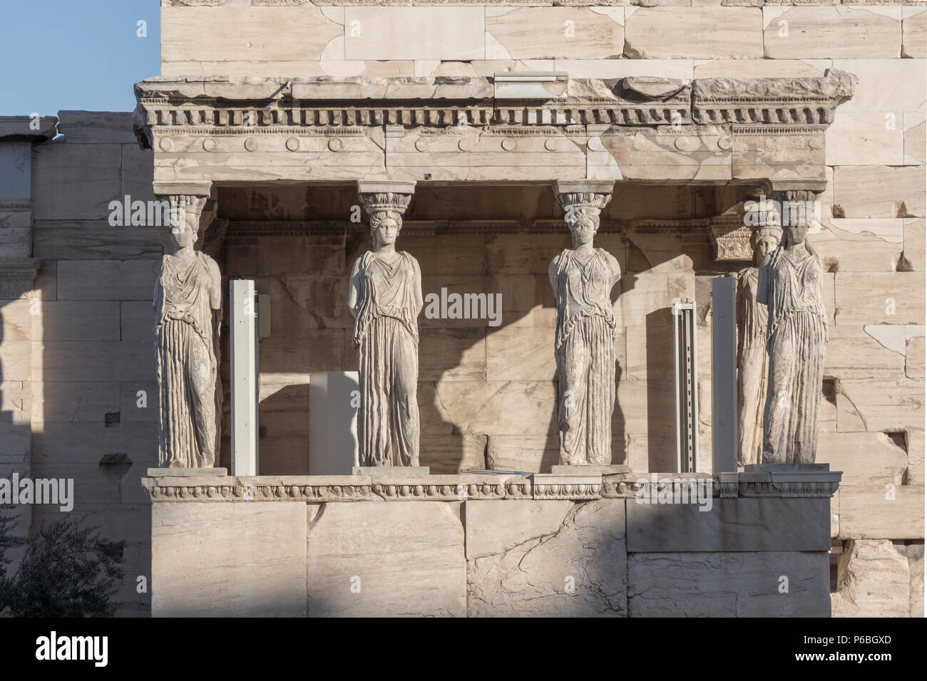 The Porch of the Caryatids in The Erechtheion an ancient Greek temple ...