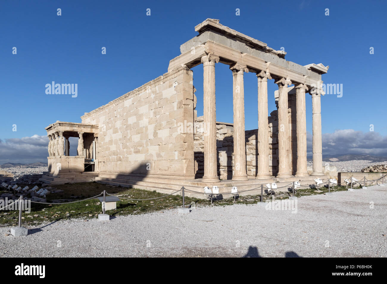 The Porch of the Caryatids in The Erechtheion an ancient Greek temple ...