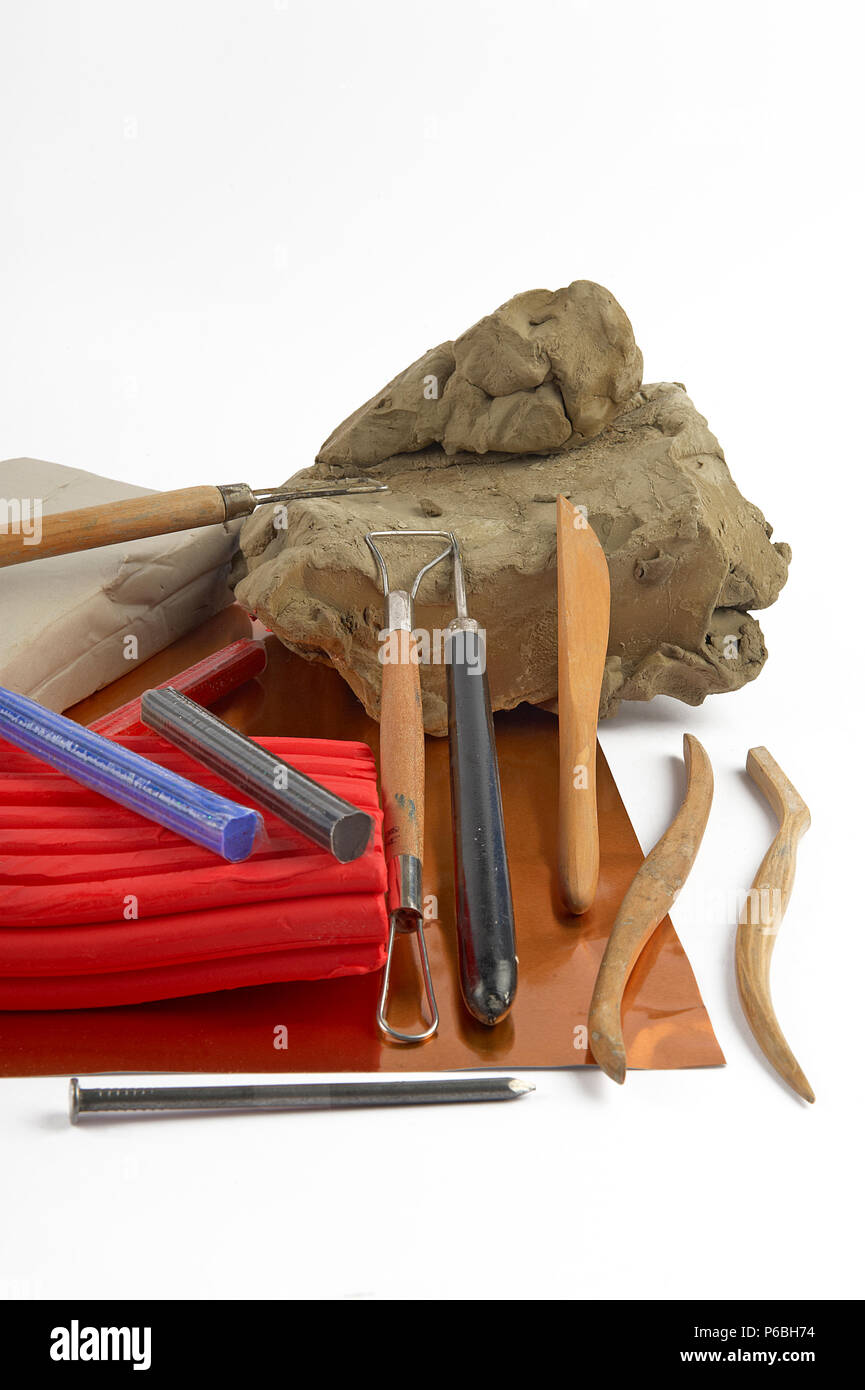 technical tools to shape the clay Stock Photo - Alamy