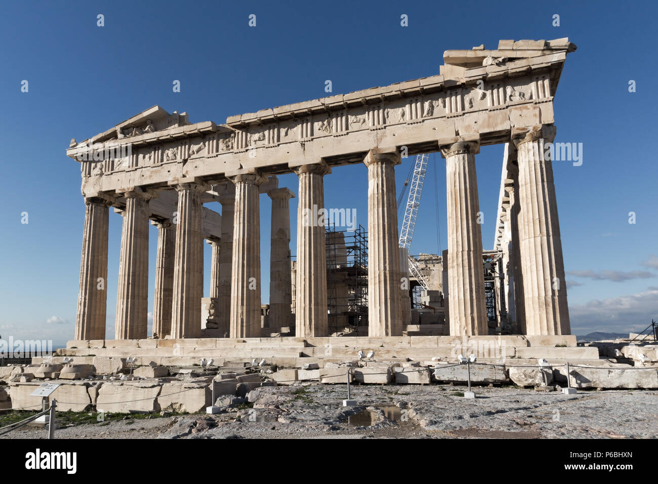 Amazing view of The Parthenon in the Acropolis of Athens, Attica ...