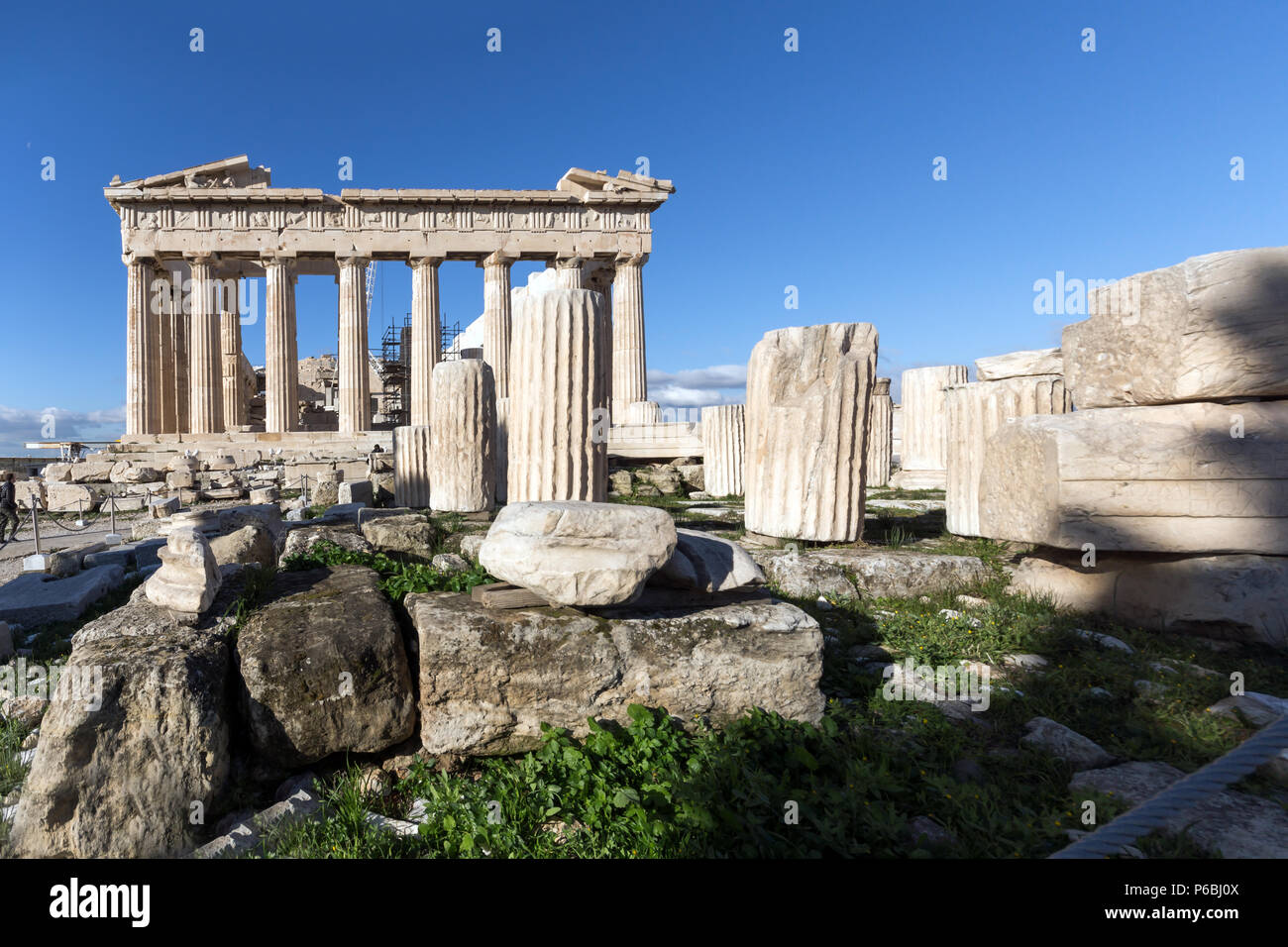 Amazing view of The Parthenon in the Acropolis of Athens, Attica ...