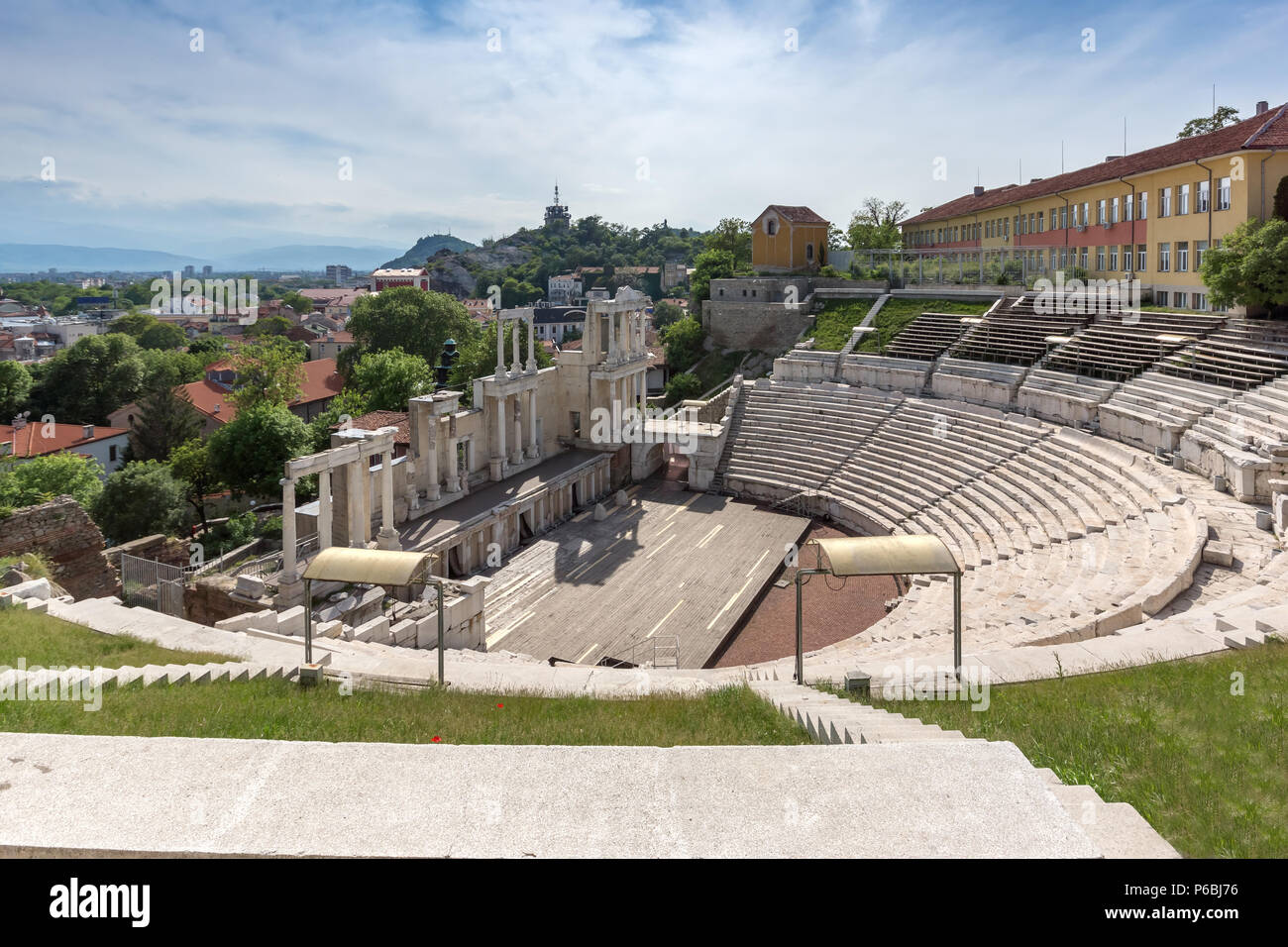 Remainings of Ancient Roman theatre in Plovdiv, Bulgaria Stock Photo ...