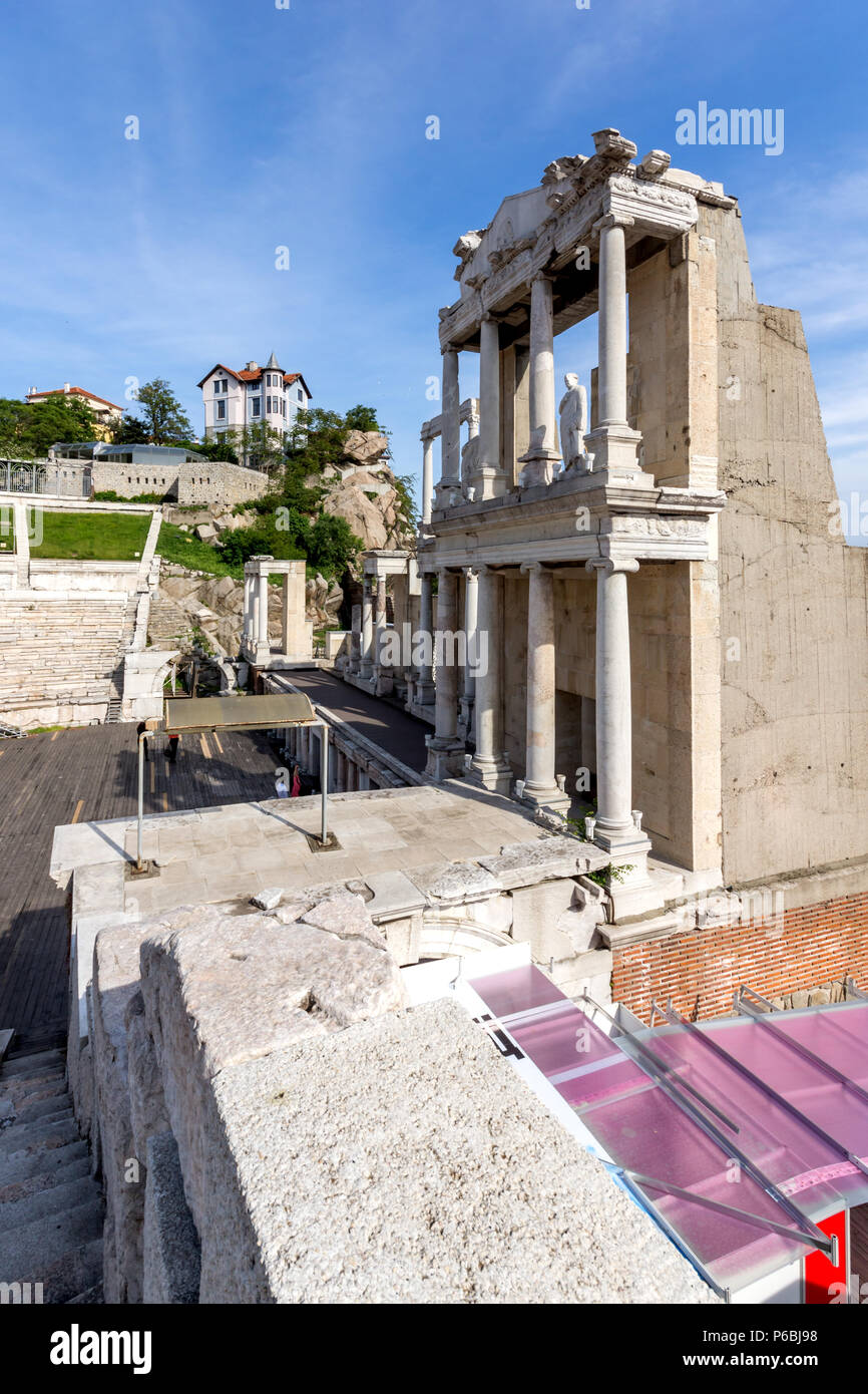 Remainings of Ancient Roman theatre in Plovdiv, Bulgaria Stock Photo ...