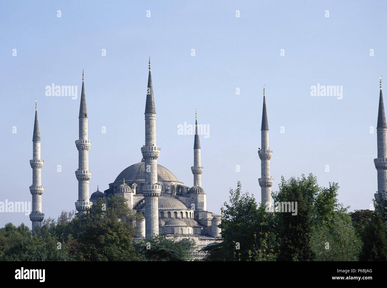 Turkey. Istanbul. The Blue Mosque. 17th century. Built by Sedefkar Mehmed Agha (1540-1617 ...