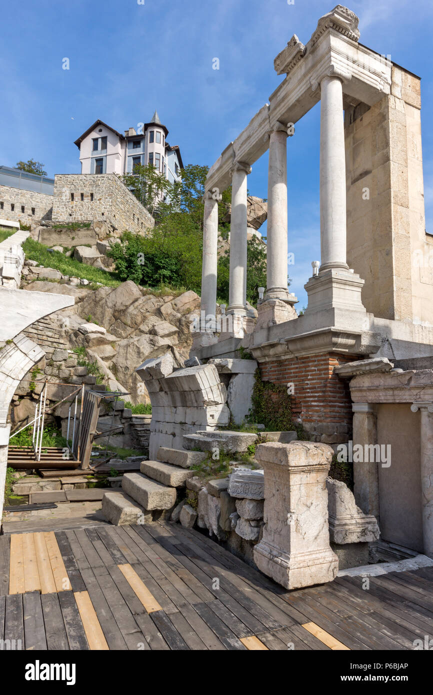 Remainings of Ancient Roman theatre in Plovdiv, Bulgaria Stock Photo ...