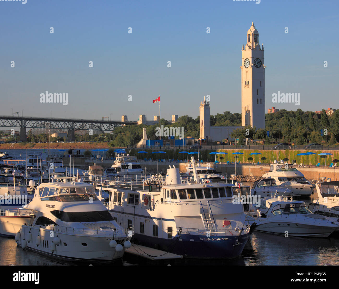 Boats montreal clock tower hi-res stock photography and images - Alamy