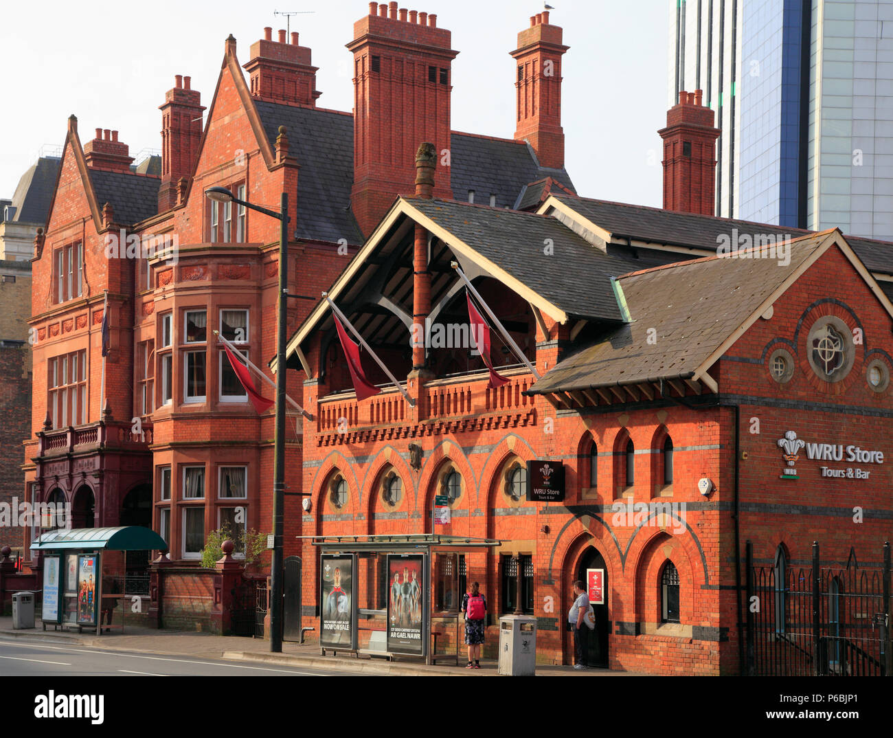 UK, Wales, Cardiff, street scene, typical architecture Stock Photo - Alamy