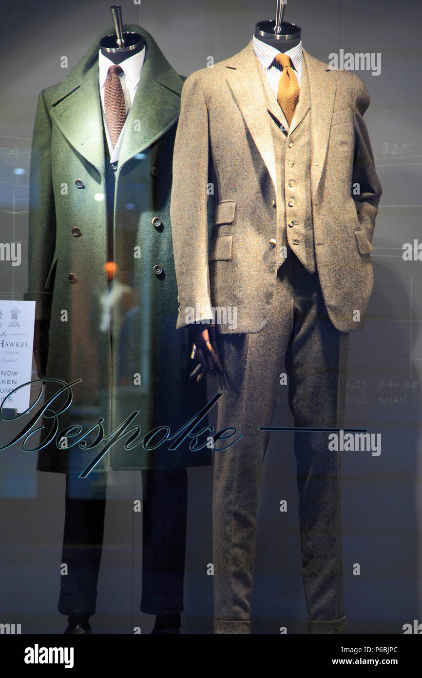 UK, England, London, bespoke tailor shop window Stock Photo - Alamy