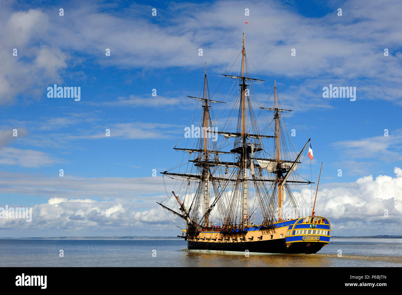 France, South-Western France, Bordeaux, l'Hermione (replica ship of a ...