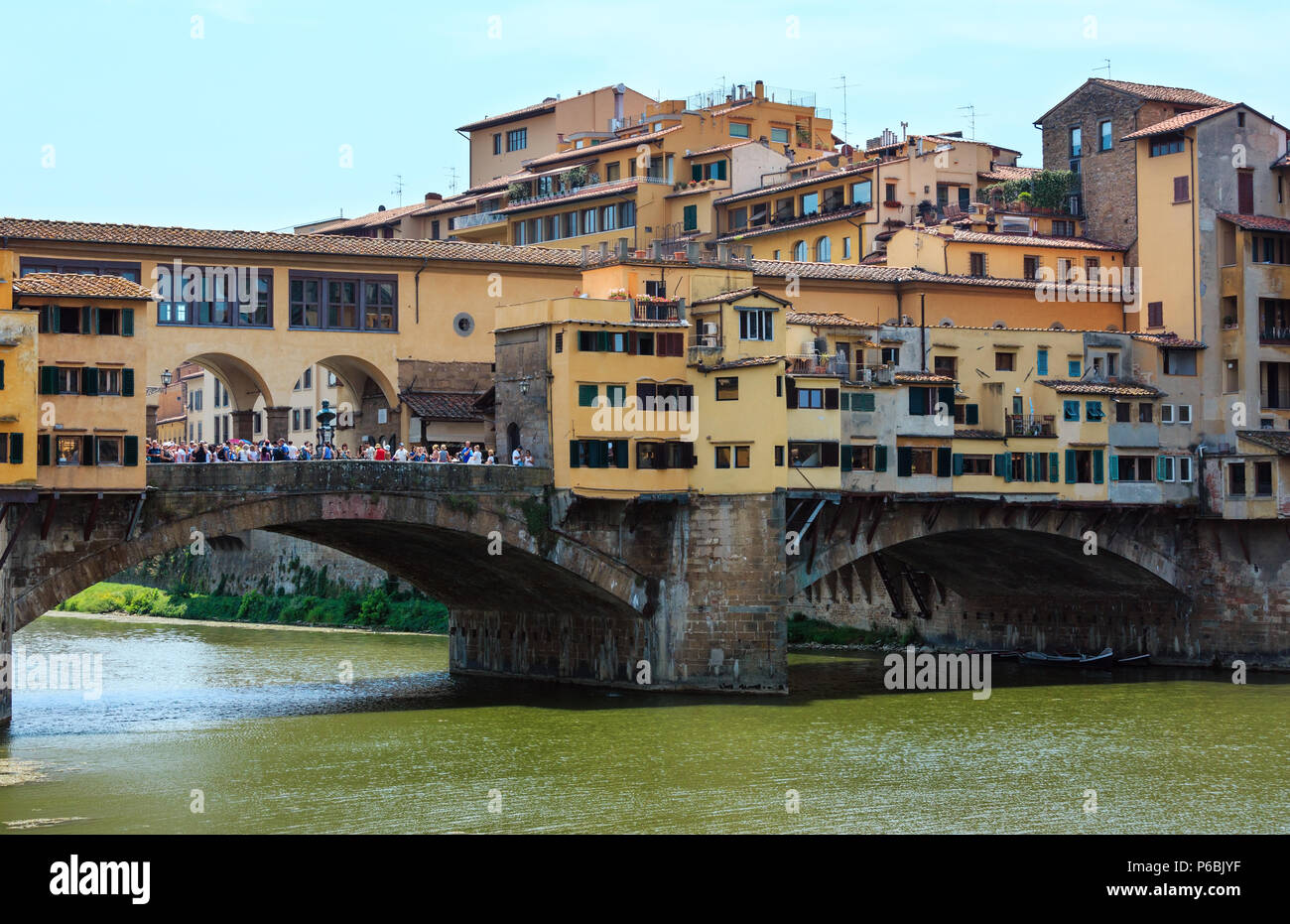 FLORENCE, ITALY - JUNE 23, 2017: Medieval stone closed-spandrel ...