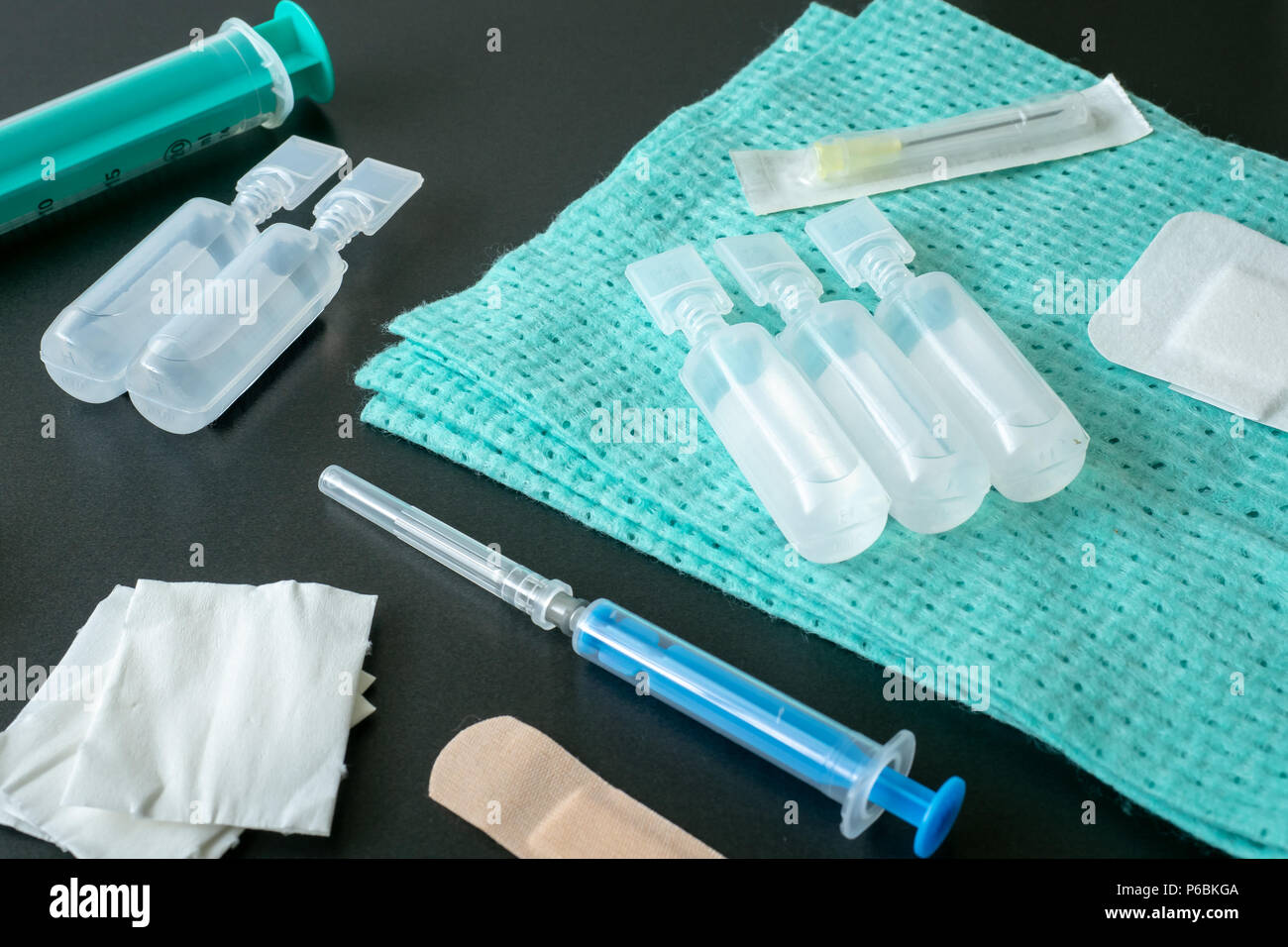 Medical Syringe and drug. Health care. Medical environment Stock Photo ...