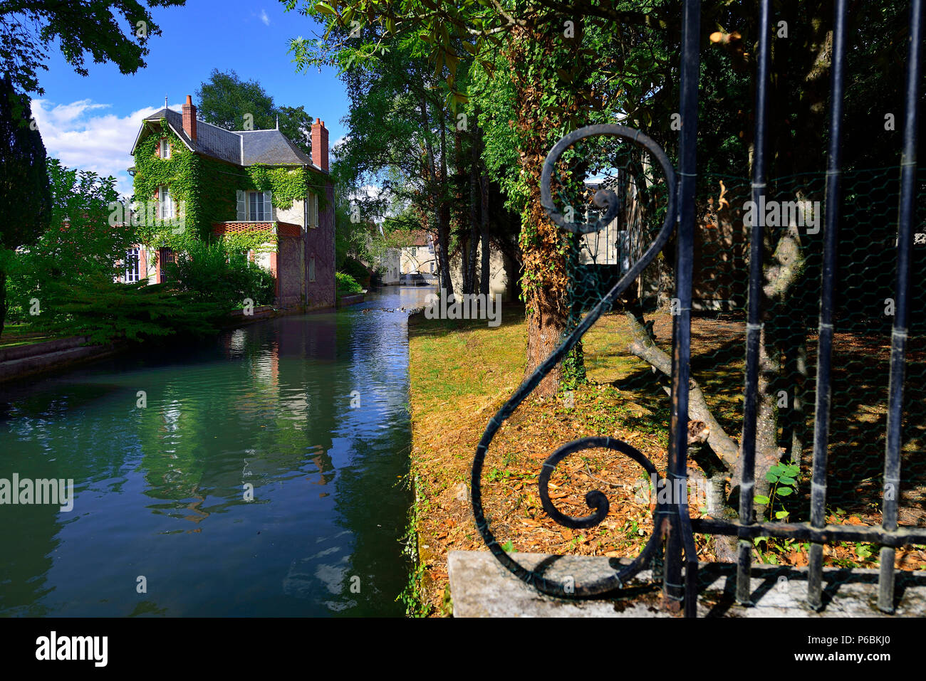 Europe, France, bucolic scenery of the town of Donzy in Dordogne Stock ...