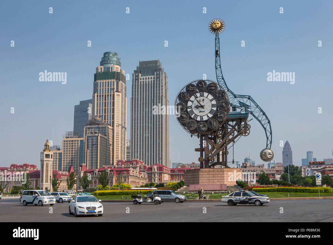 China,Tianjin City, Century Clock, Jinwan Square Stock Photo - Alamy