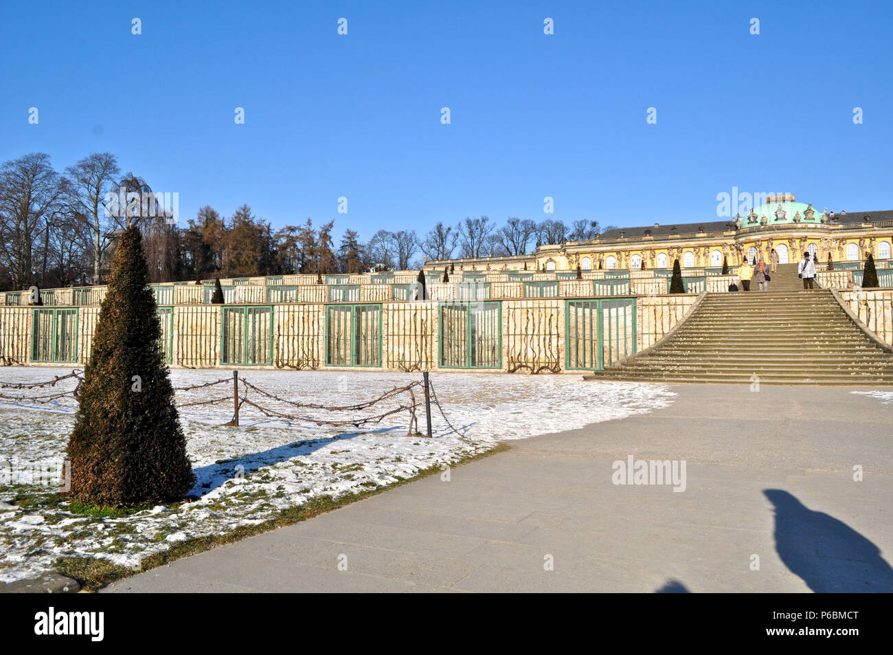 The Schloss Sanssouci, a summer palace of Frederick the Great in ...