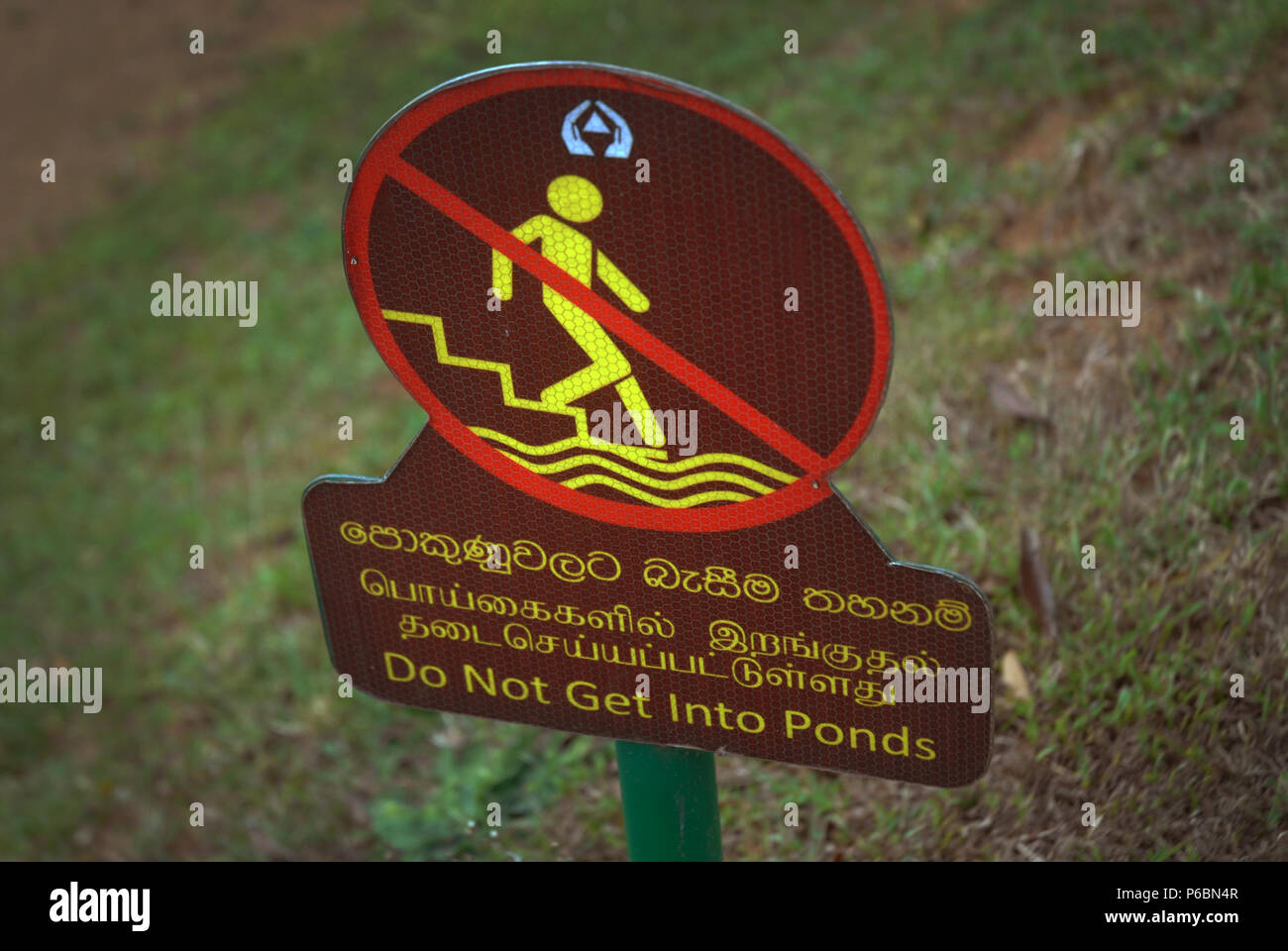 Do Not Get Into Ponds Warning Sign, Sigiriya Rock Fortress, Sigiriya ...