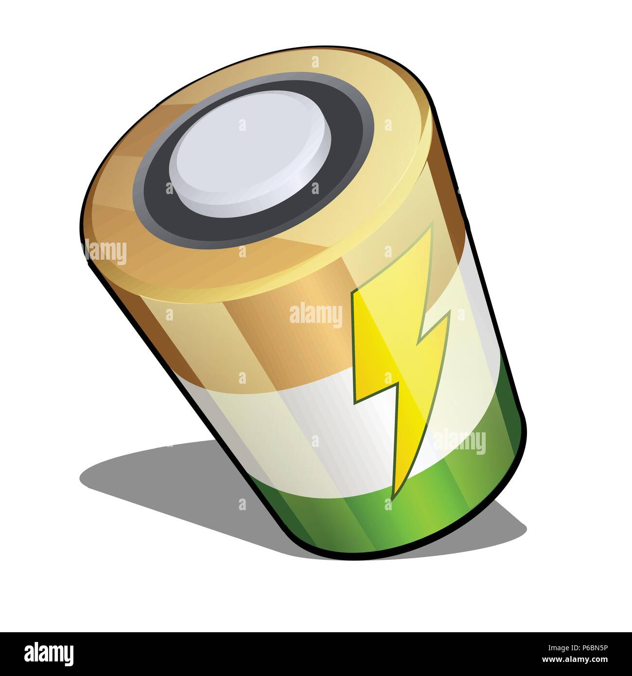 Battery in isometric projection isolated on white background. Vector ...
