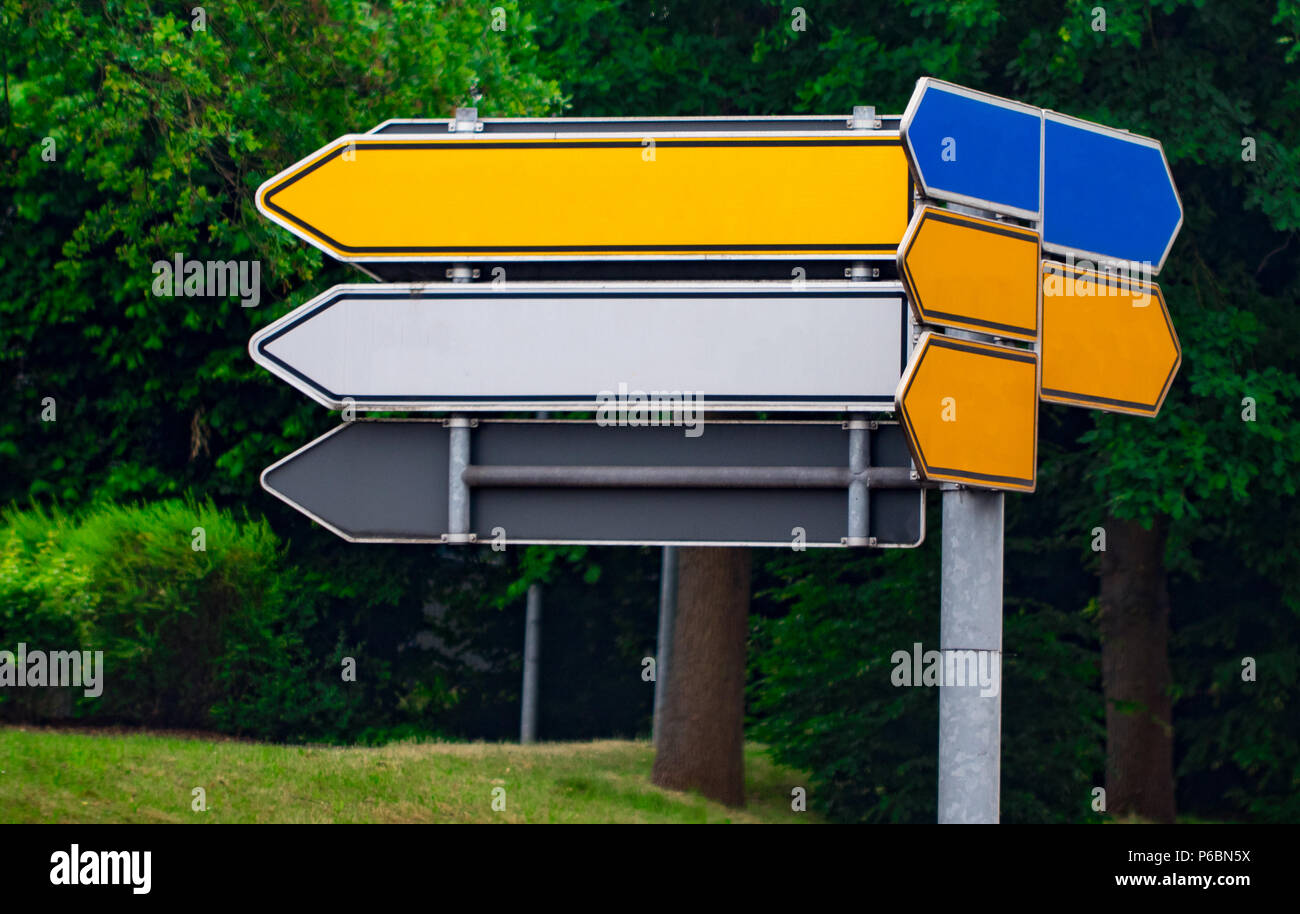 Blank Road Construction Signs