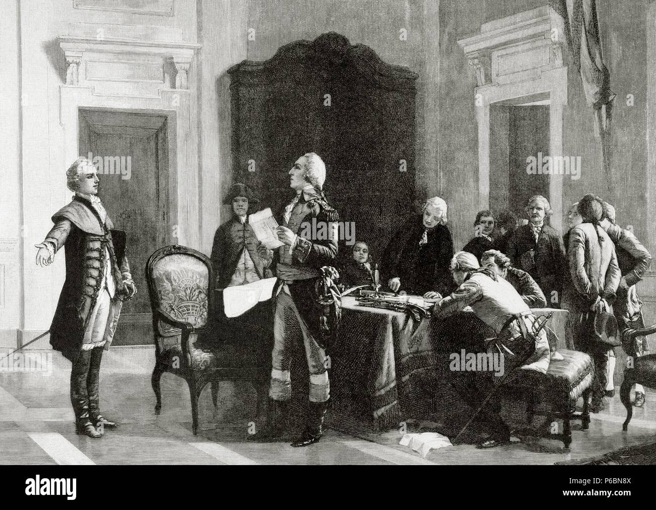 Gilbert du Motier, Marquis de Lafayette (1757-1834). General in the ...