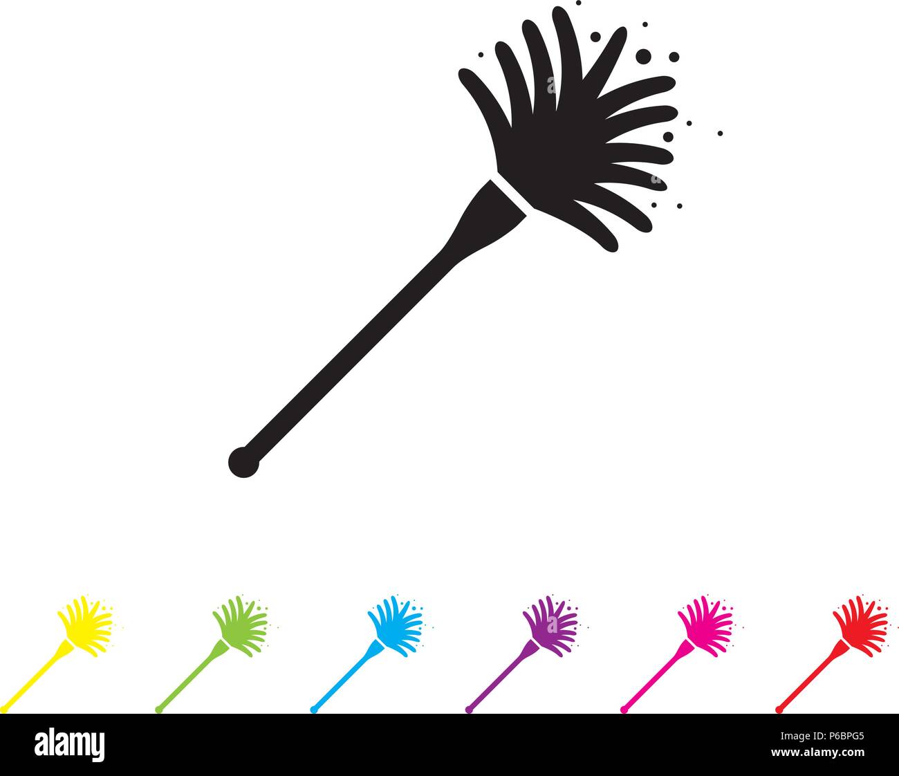 Duster vector icon. Housework and cleaning symbol Stock Vector Image ...