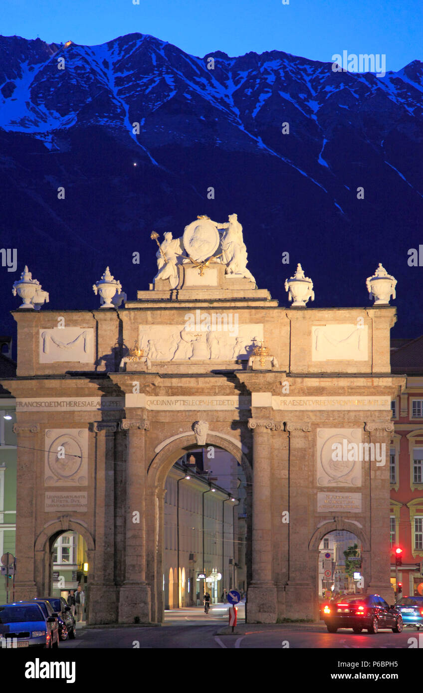 Austria, Tyrol, Innsbruck, Triumphal Arch Stock Photo - Alamy