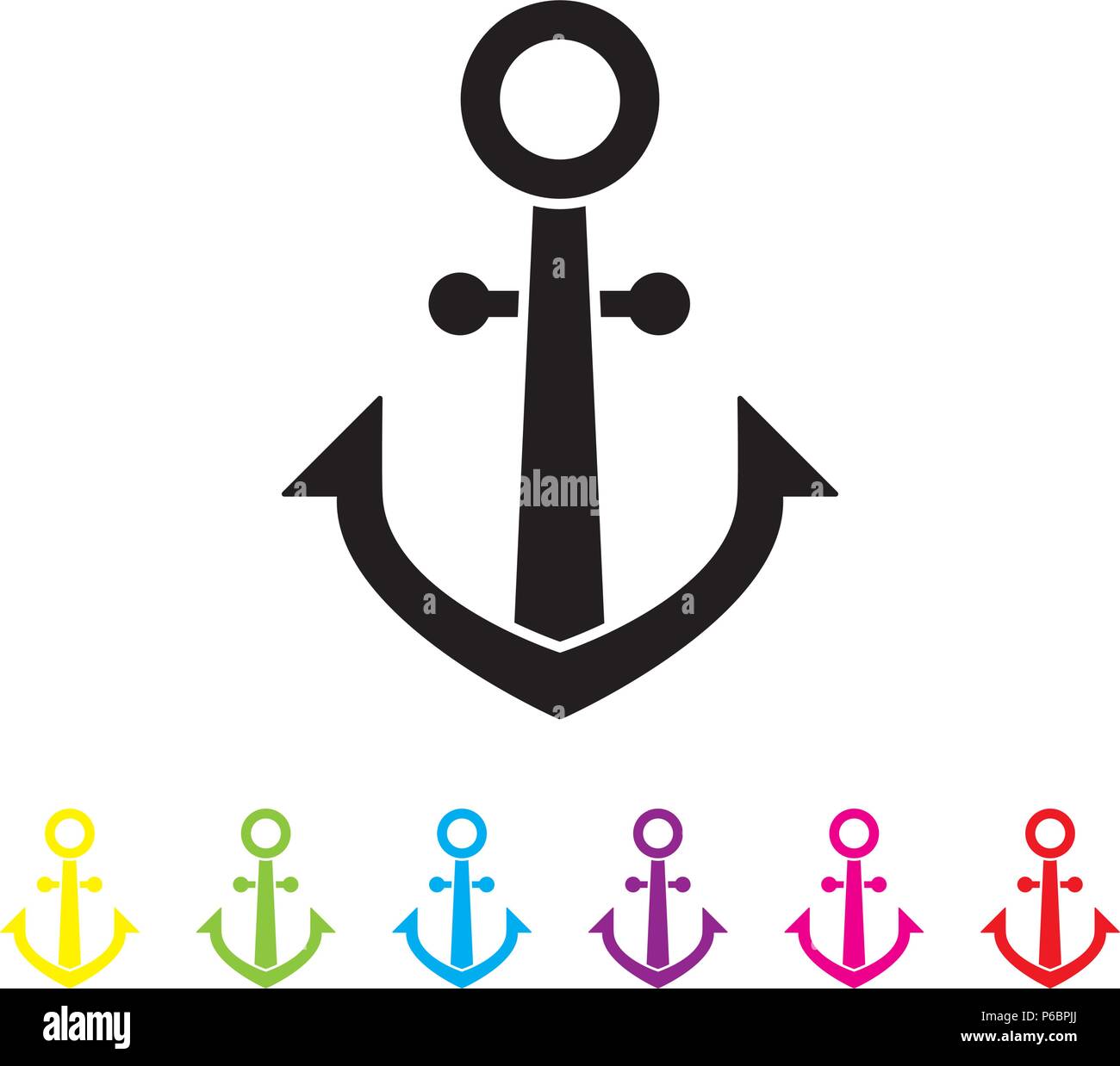 Anchor Vector Icon Sailing Yachting And Seafaring Symbol Stock Vector Image And Art Alamy