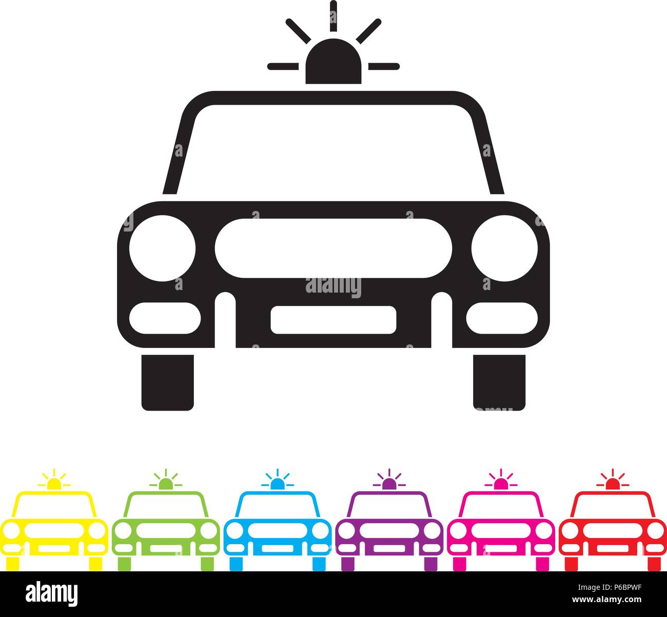 Police car Stock Vector Images - Alamy