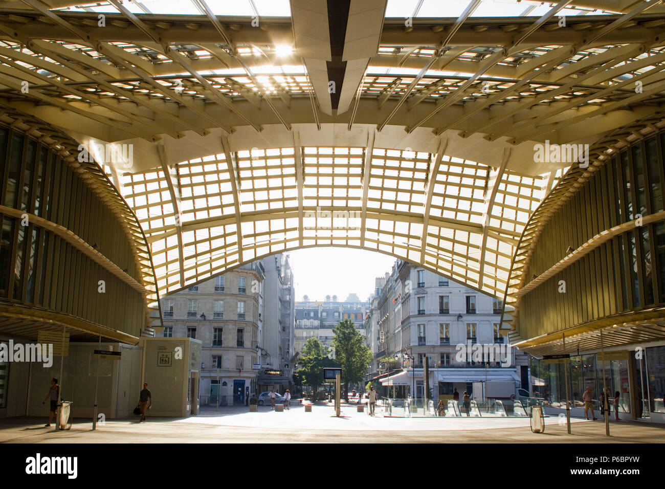 France, Paris, la Canopee des Halles (the Halles Canopy), the entrance ...