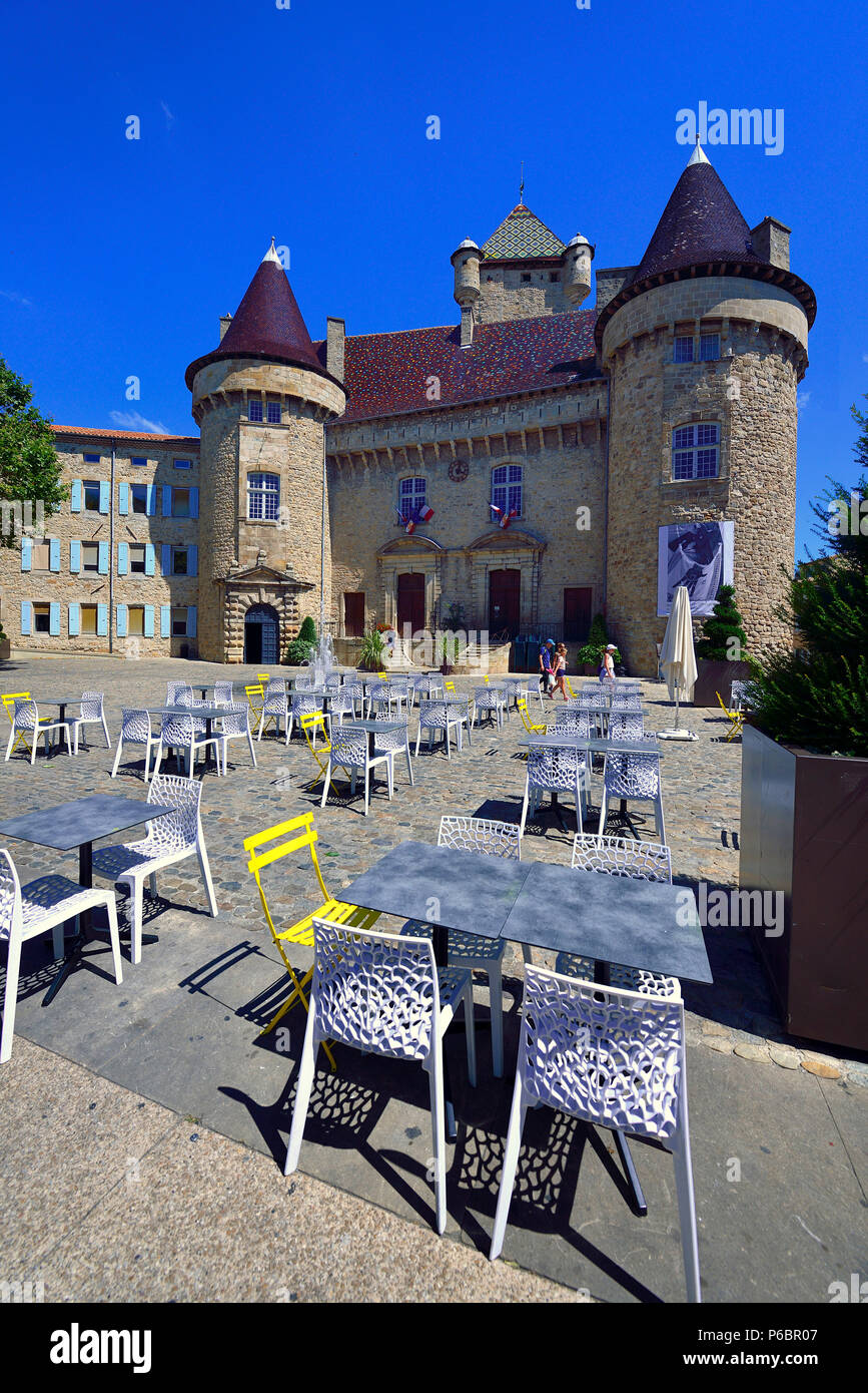 Europe France Aubenas castle in Ardeche Stock Photo - Alamy