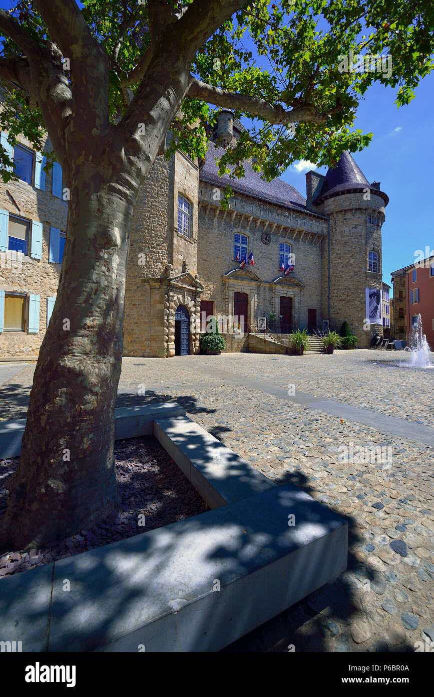 Europe, France, Aubenas castle in Ardeche Stock Photo - Alamy
