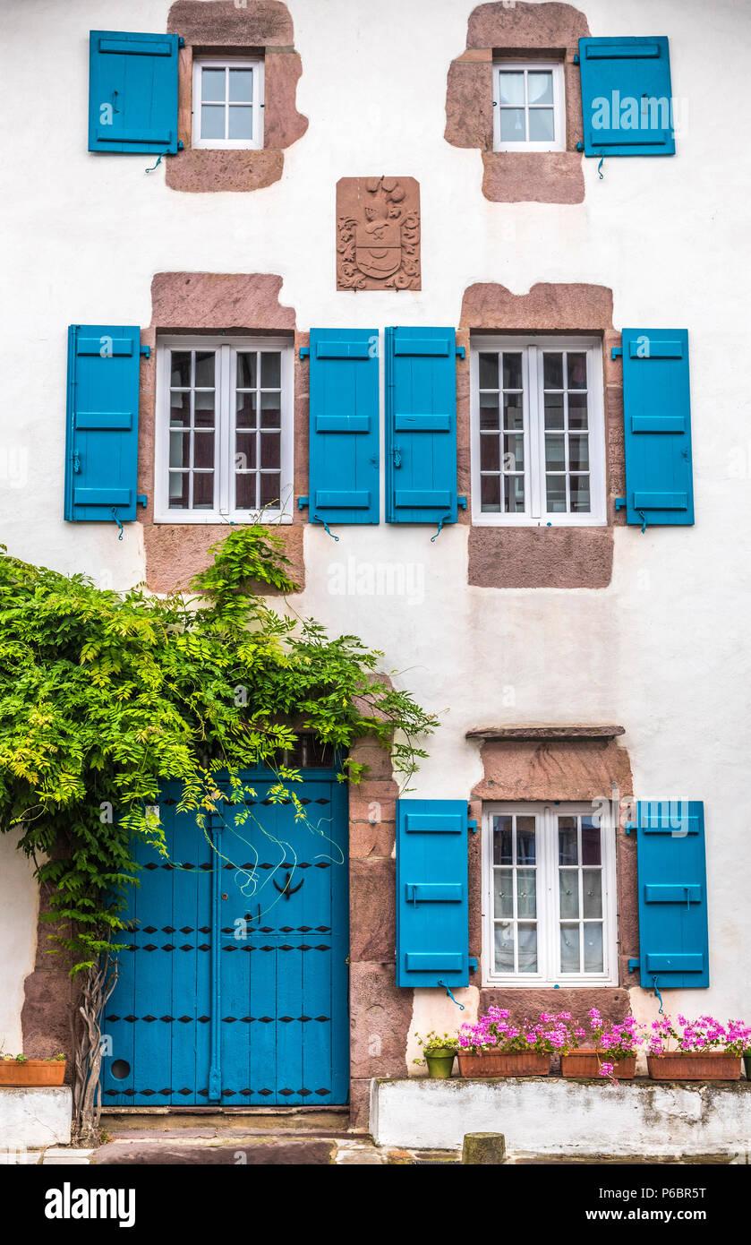 France, Pyrenees Atlantiques, Basque Country, 17th-18th century house ...