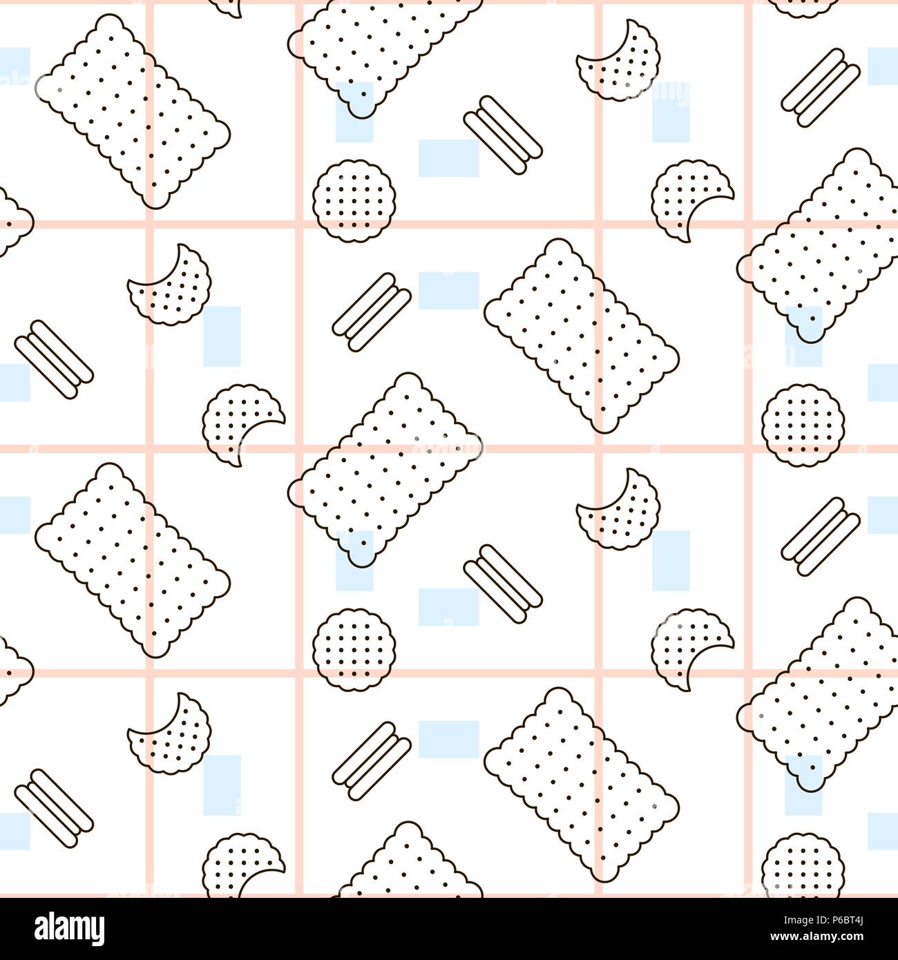 Cookie food seamless vector pattern Stock Vector Image & Art - Alamy