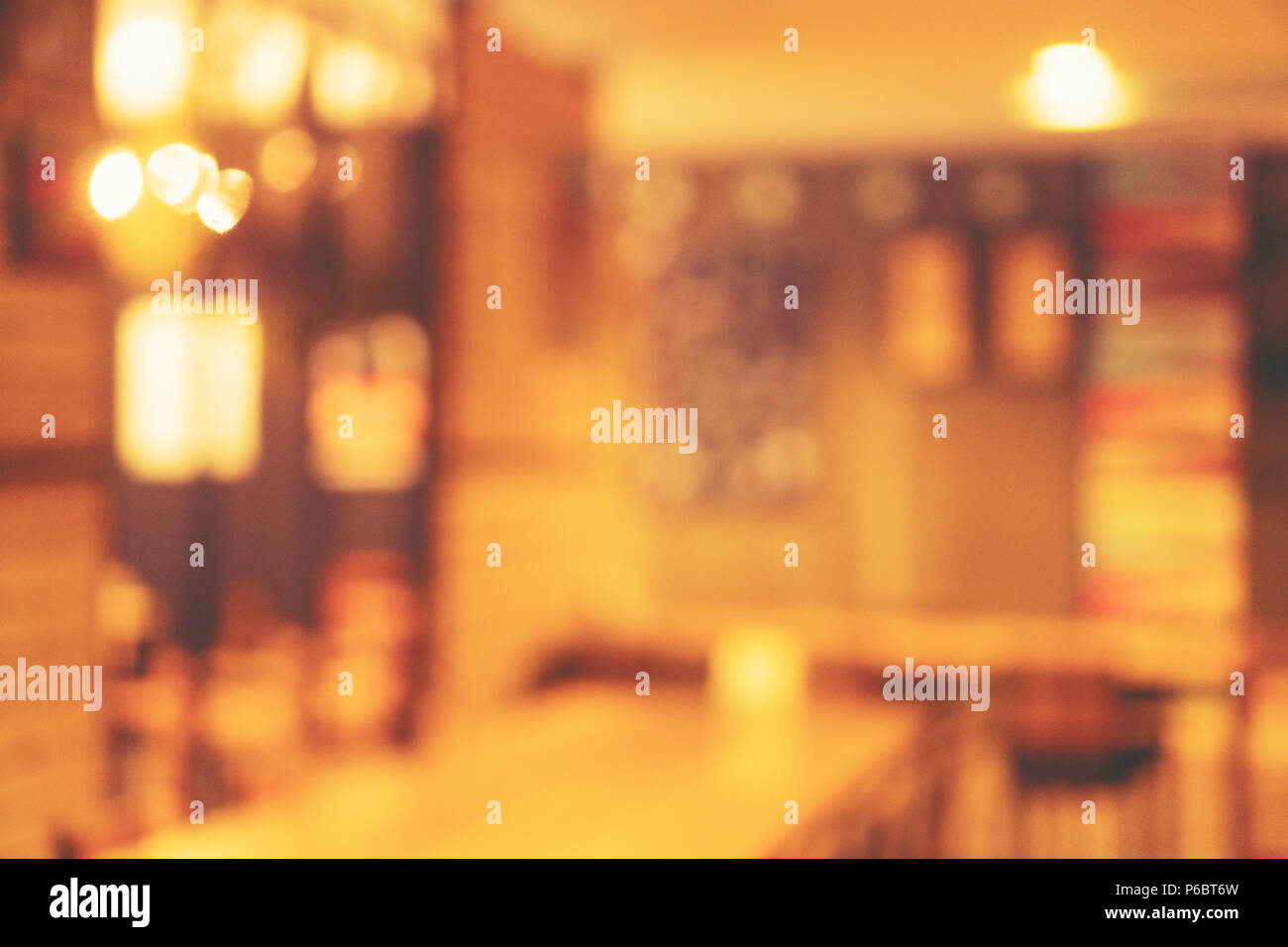 Blurred background in coffee cafe, vintage filter image Stock Photo - Alamy
